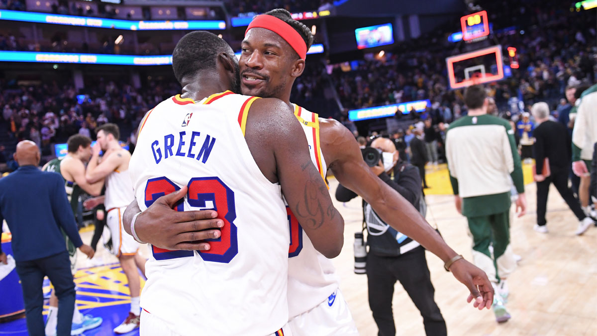 Playoff Jimmy Butler makes early appearance for Warriors against Bucks ...