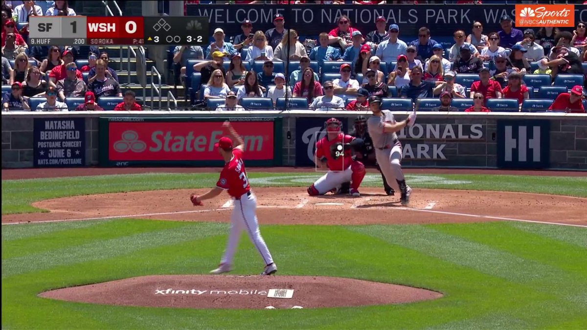 Sam Huff pads Giants’ lead vs. Nationals with solo homer to left center – NBC Sports Bay Area ...