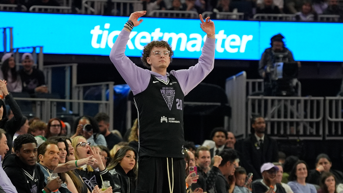 Brandin Podziemski trolls Caitlin Clark with Steph Curry’s celebration ...