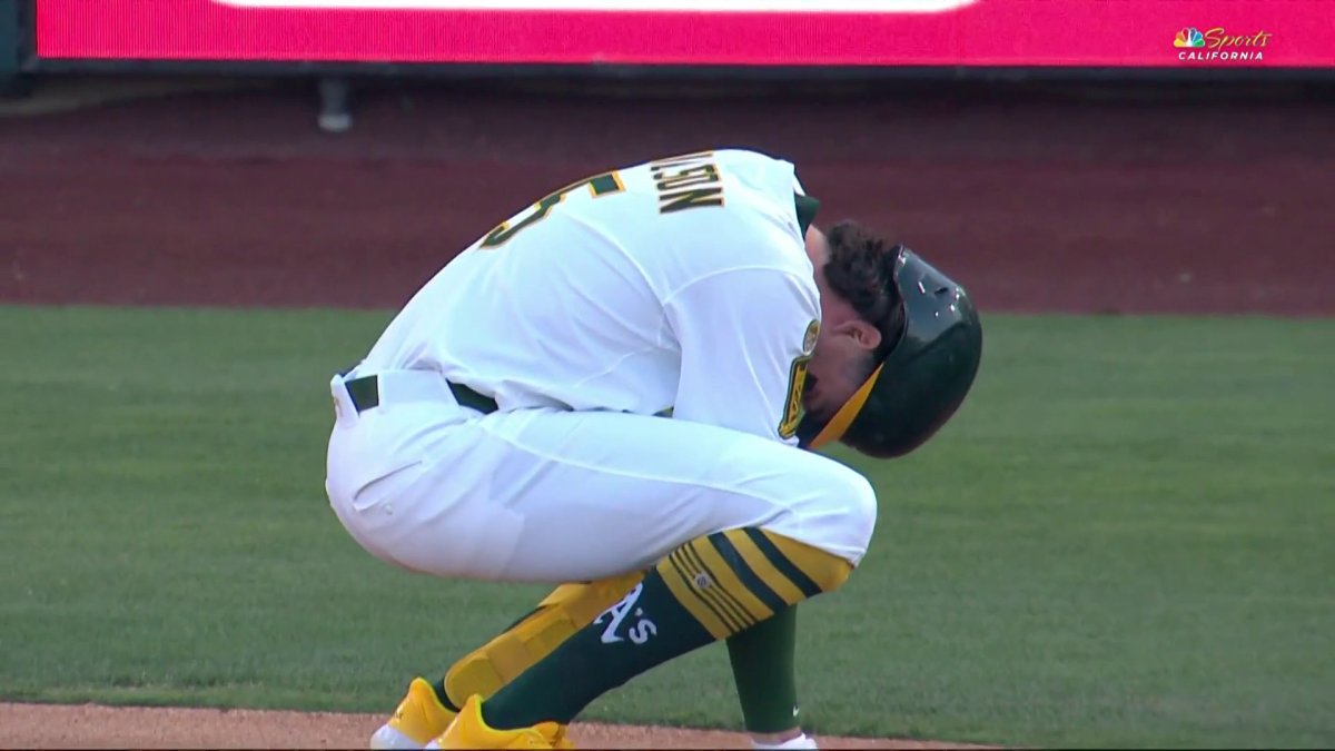 Jacob Wilson exits game vs. Braves after getting hit by pitch – NBC ...