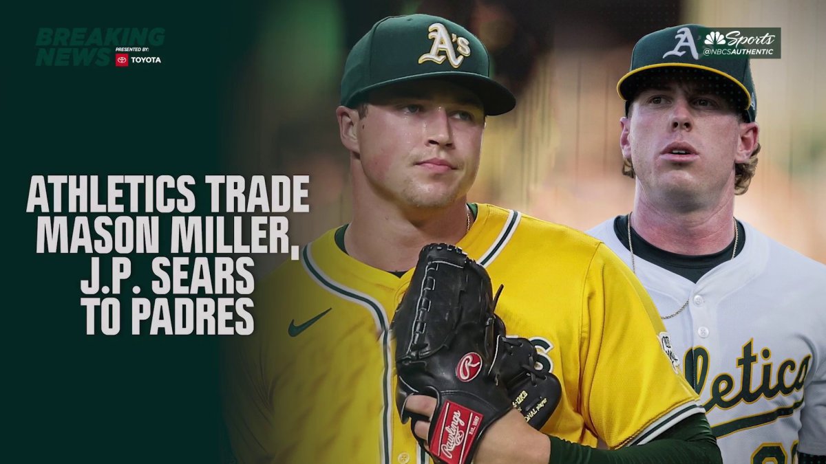 Athletics trade Mason Miller, J.P. Sears to Padres for prospects – NBC ...