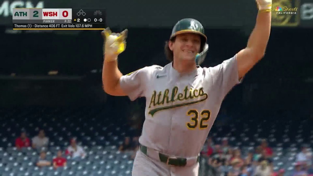 Colby Thomas gives Athletics lead with first career home run – NBC Sports Bay Area & California