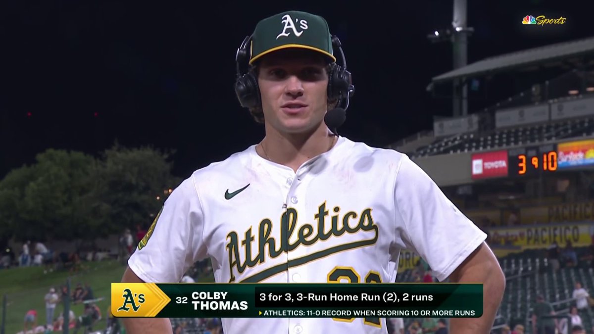 Colby Thomas explains why he found comfort after MLB call up – NBC ...