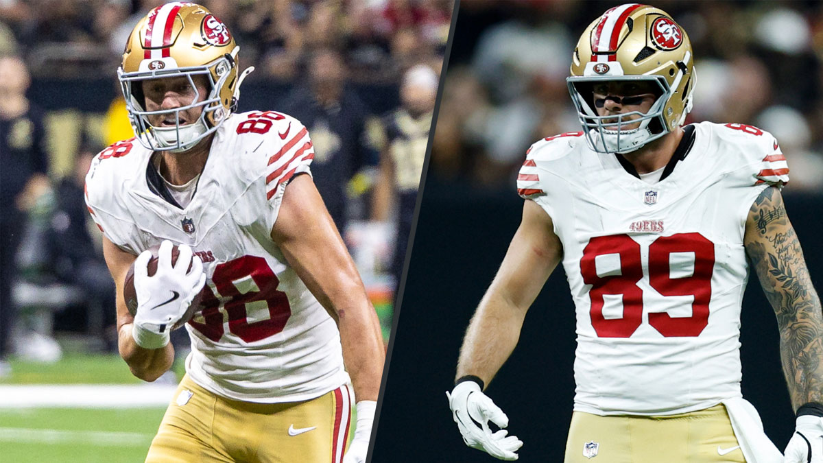 49ers tight ends step up vs. Saints in George Kittle’s absence – NBC ...