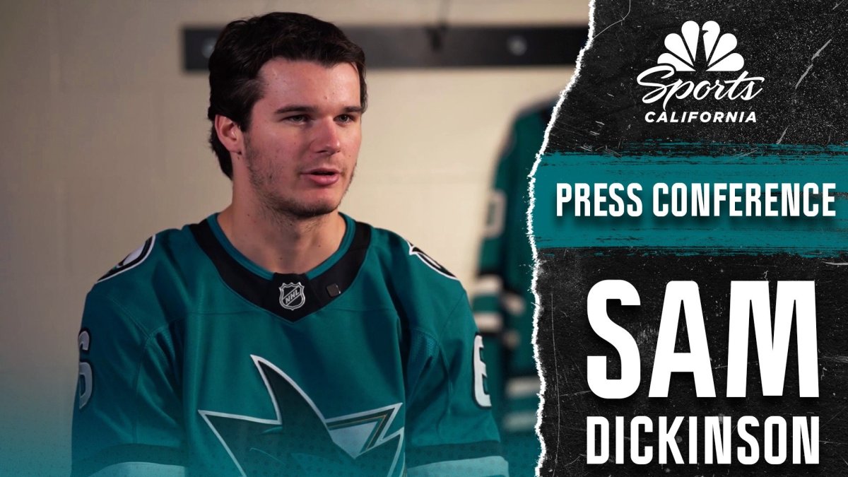 Sam Dickinson excited for his NHL rookie season with Sharks – NBC ...