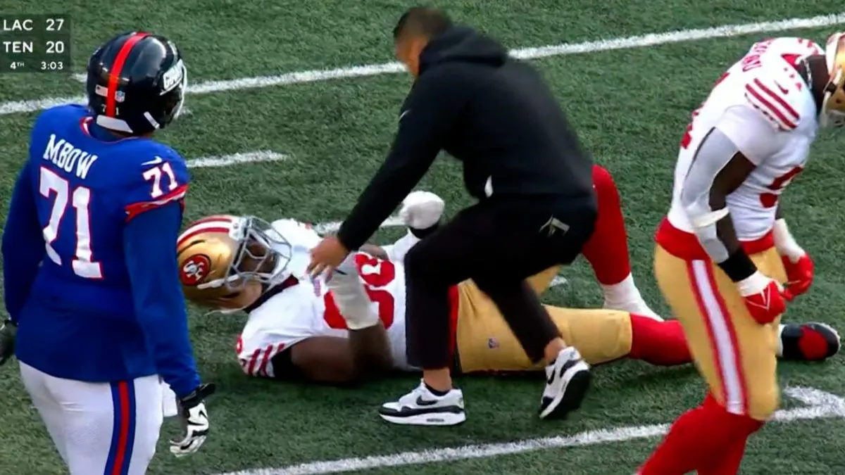 49ers fear Mykel Williams sustained ACL injury vs. Giants – NBC Sports ...