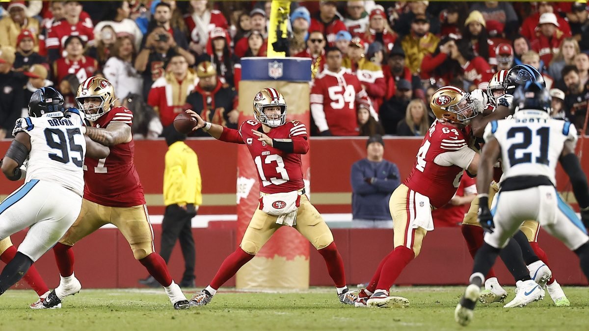 49ers QB Brock Purdy not fully to blame for interceptions – NBC Sports ...
