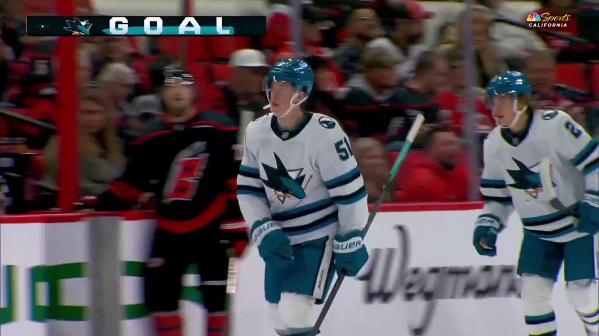 Collin Graf scores goal for early Sharks lead vs. Hurricanes – NBC ...