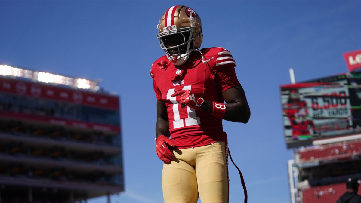 49ers place receiver Brandon Aiyuk on reserve/left squad list – NBC ...