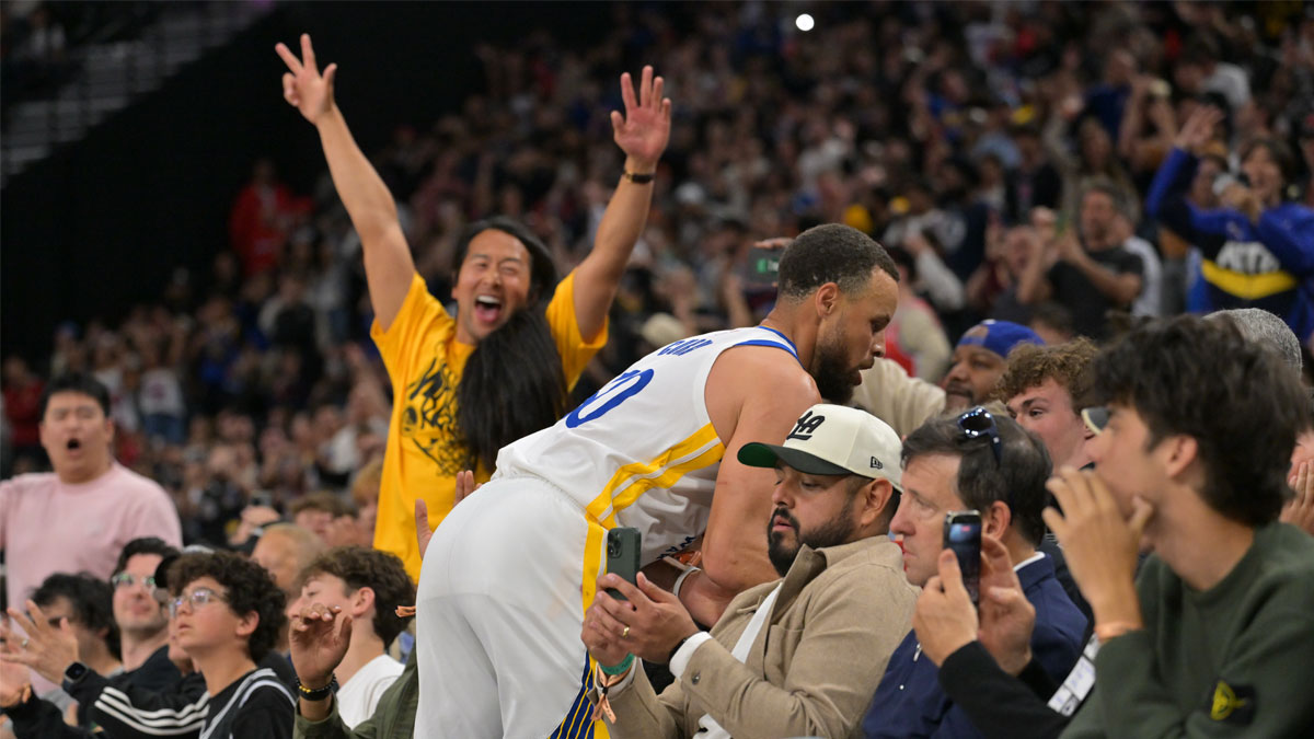 Watch Steph Curry hilariously ask fan if clutch shot went in – NBC ...