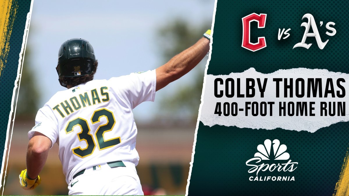 Athletics’ Colby Thomas hits 400-foot home run vs. Guardians – NBC ...