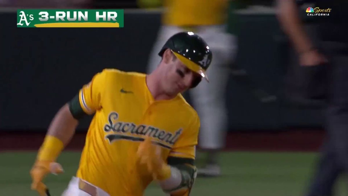 Brent Rooker’s three-run homer gives Athletics life vs. Giants – NBC ...