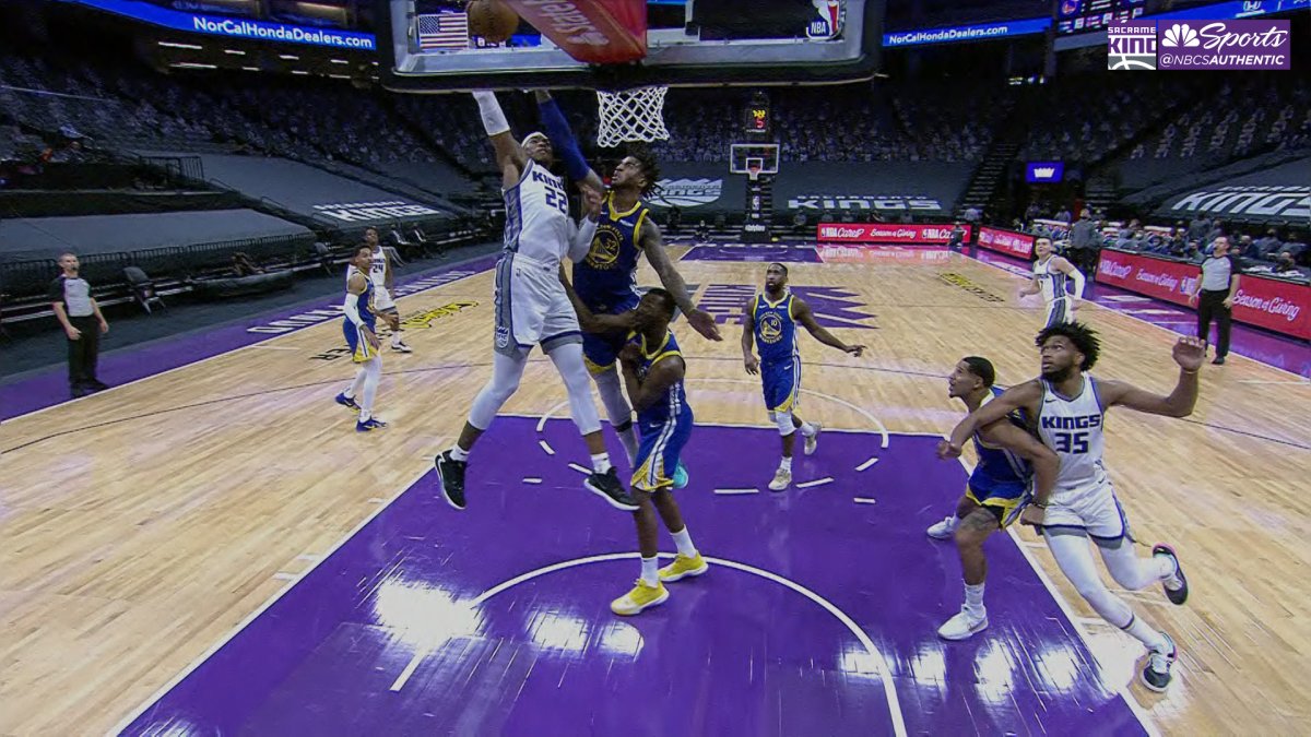 Kings’ Richaun Holmes credits Kyle Guy after poster dunk vs. Warriors ...