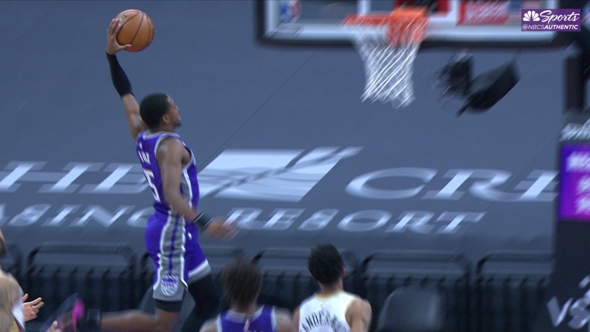 Kings De’Aaron Fox turns first-half steal into posterization dunk – NBC ...
